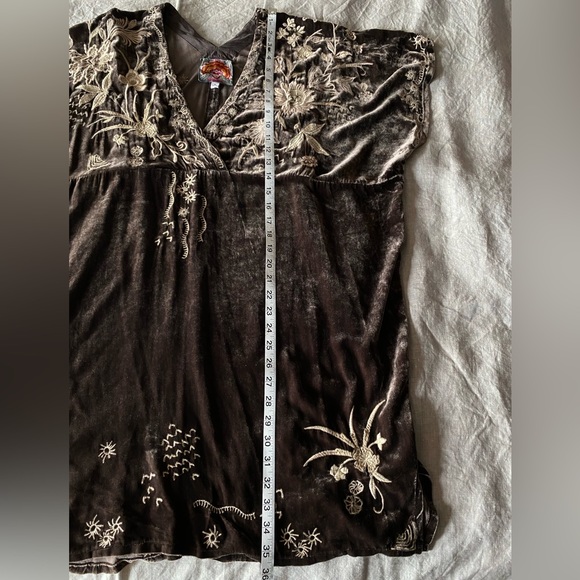 Johnny Was | Tops | Johnny Was Velvet Embroidered Tunic | Poshmark